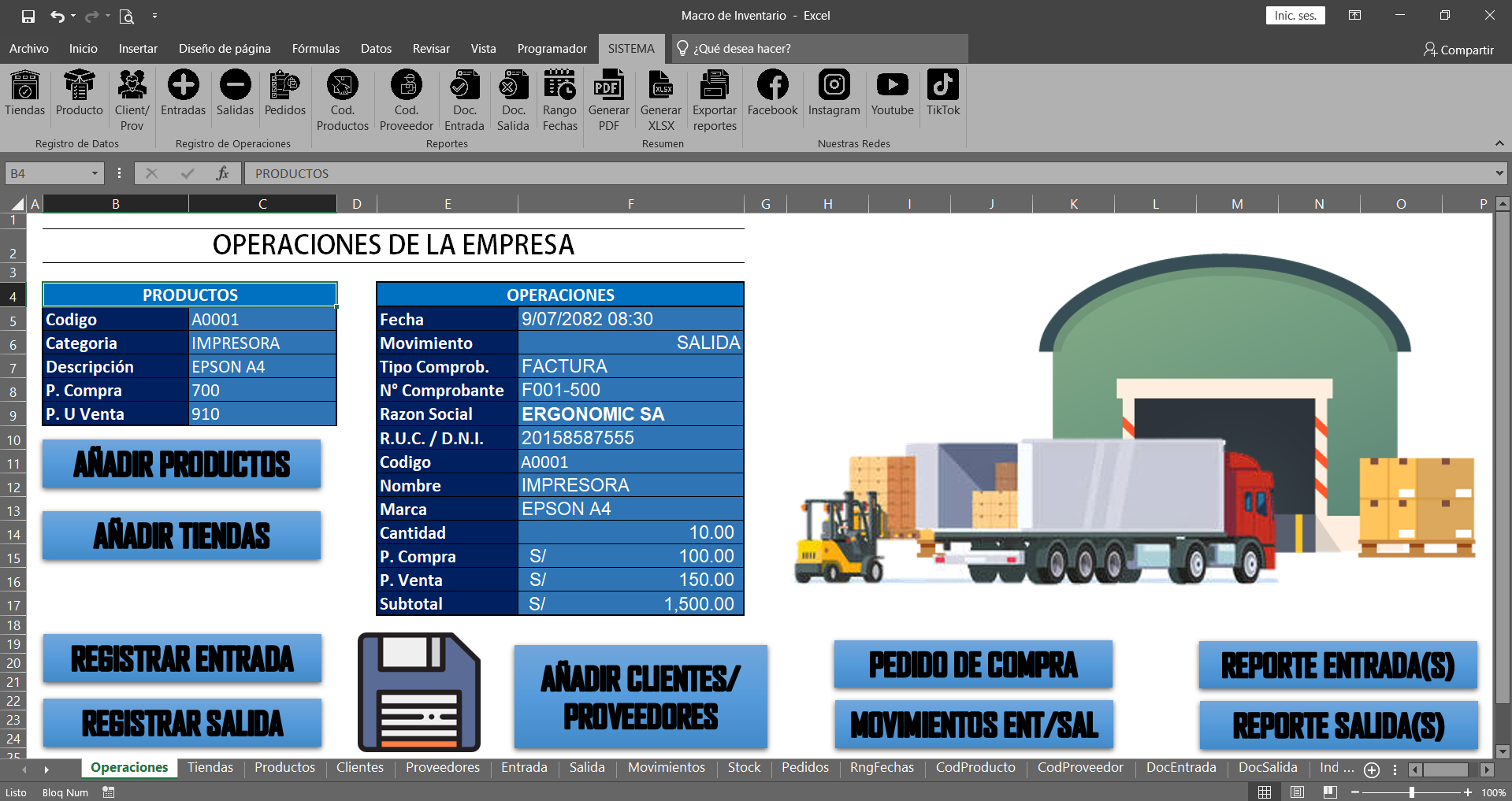 Macro Inventario – Sistema Contable en Excel